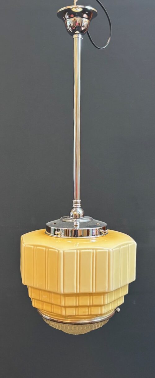 #8204 Cream Prismatic Shade - Seanic Antiques